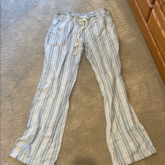 Roxy | Pants & Jumpsuits | Roxy Blue And White Striped Pants | Poshmark